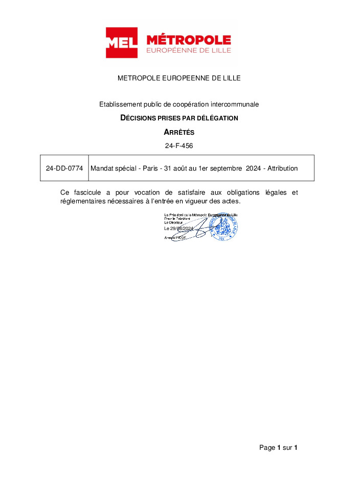 Fascicule N 456 du 28 aout 2024(.pdf) | Métropole européenne de Lille